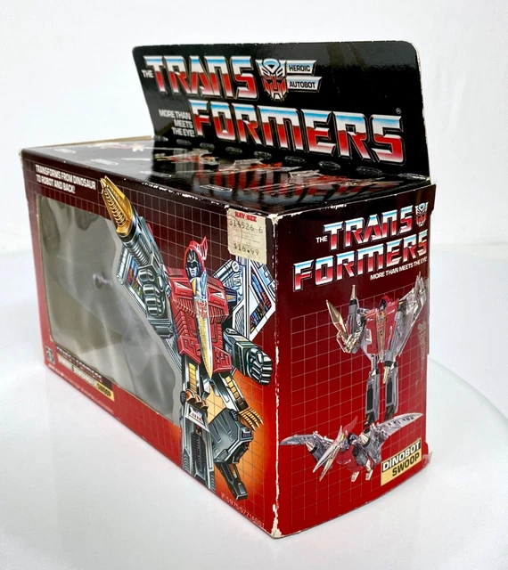 EMPTY BOX VINTAGE Transformers G1 Dinobot SWOOP 1985 Hasbro Repro ...