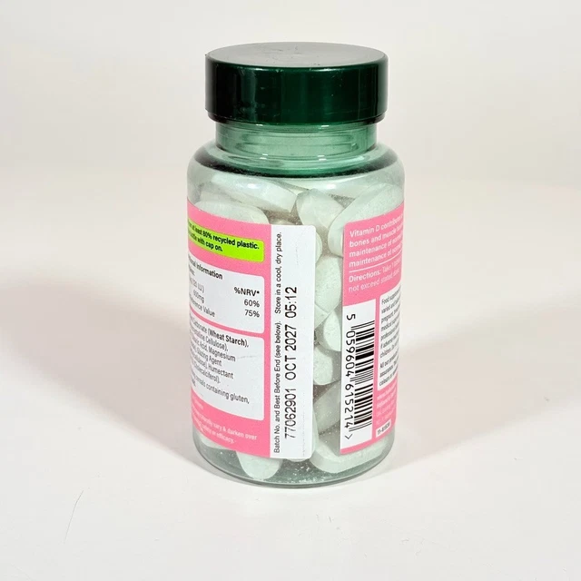 HOLLAND & BARRETT Calcium + Vitamin D 600mg 60 Tablets Expiry 10/2027 ...