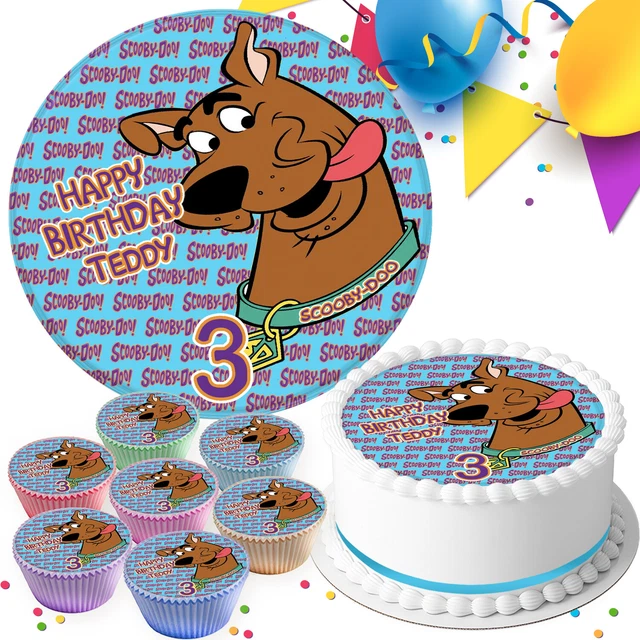 SCOOBY DOO PERSONALISED Birthday Edible Cake Topper & Cupcake Toppers ...