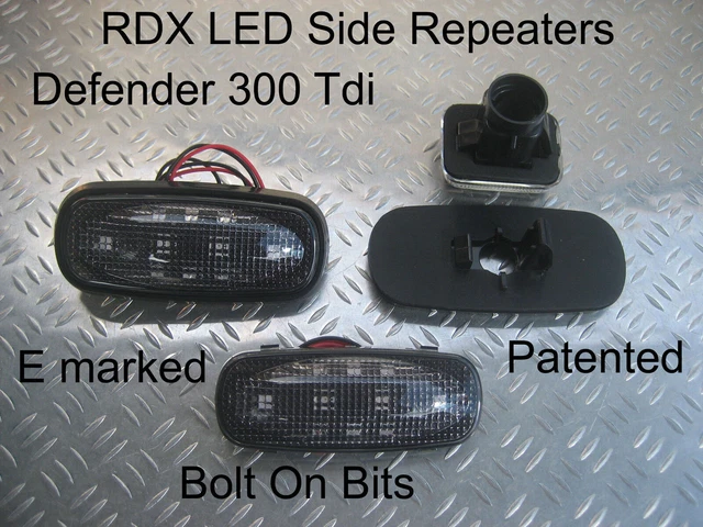 RDX LED DARK Side Repeaters LandRover Defender 90/110 1994 to 1998 300 ...