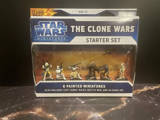 THE CLONE WARS: Starter Set - Star Wars Miniatures - Factory Sealed $54 ...