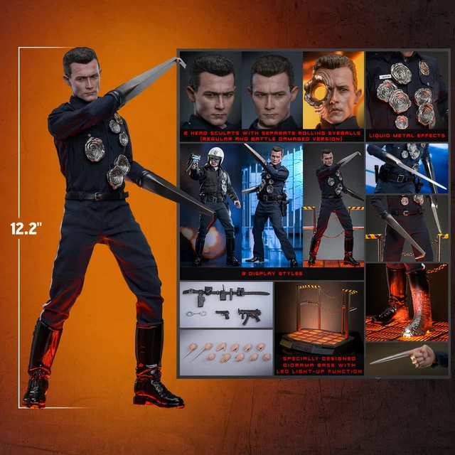 HOT TOYS MMS774 Terminator 2 Judgment Day T1000 (2.0) Robert Patrick ...
