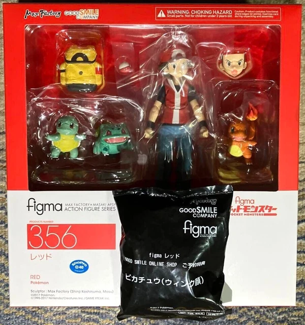 NEW FIGMA 356 Pokémon Ash with Pokemon Center Limited benefit Figure ...