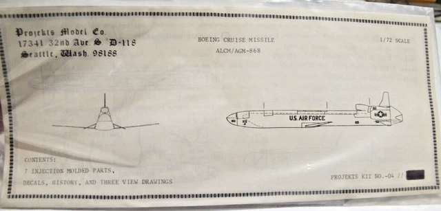 BOEING CRUISE MISSILE ALCM/AGM-86B Projekts Model | N° 04 | 1:72 EUR 9 ...
