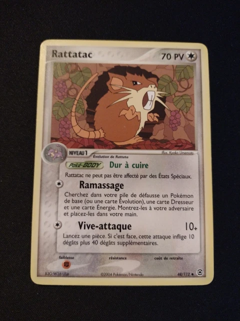 CARTE POKEMON RATTATAC 48/112 EX Rouge Feu vert Feuille FR EUR 4,00 - PicClick FR