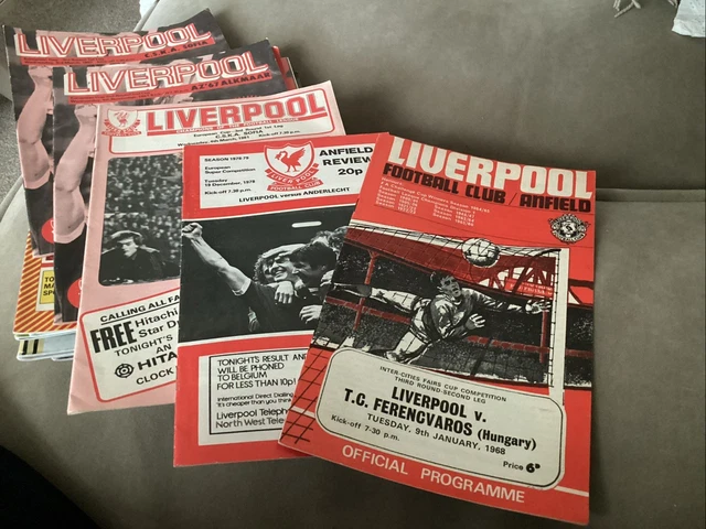 LIVERPOOL HOME EUROPEAN programmes x 13 (1968-2006) £5.42 - PicClick UK