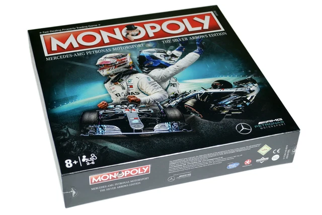 MERCEDES AMG F1 Monopoly Silver Arrows Lewis Hamilton 1st Edition £100. ...