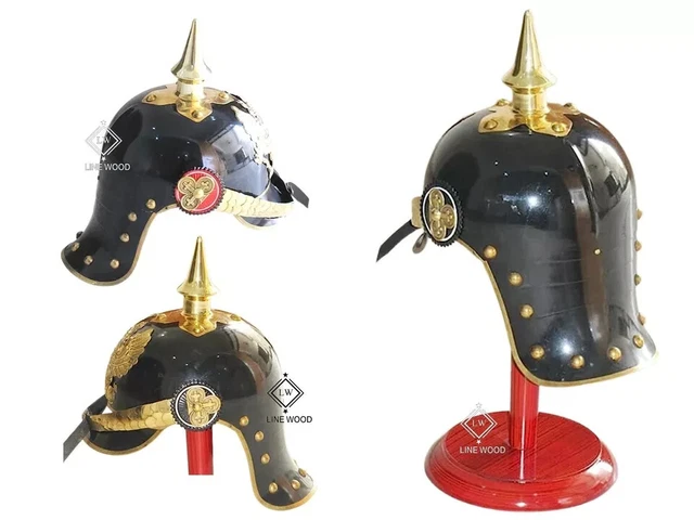 KAISERLICH PREUSSISCH SCHWARZ Helm Halloween Messing Deutsche ...