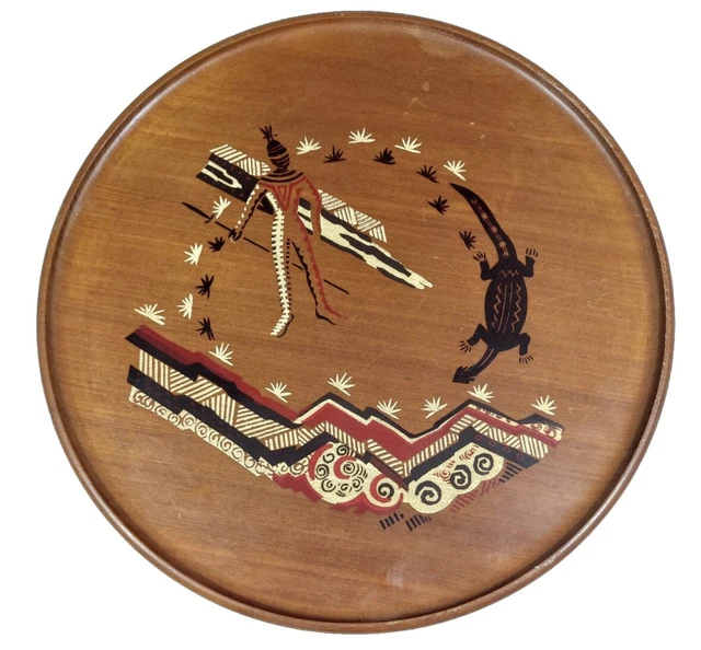 VINTAGE MID-CENTURY FRANK O’Brien Australian Aboriginal Wooden Wall ...