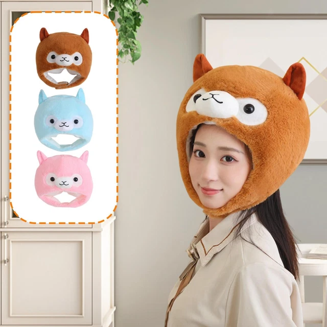 ALPACA PLUSH ANIMAL Hat Costume Accessories for Halloween Dress up ...