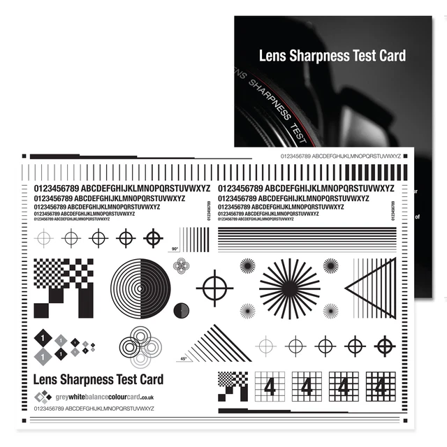 CAMERA LENS SHARPNESS Test Card - A4 size (210mm x 297mm) £19.99 ...