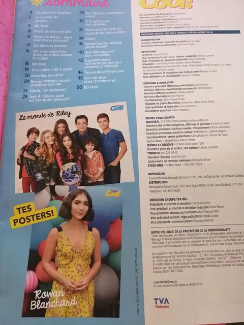 ROWAN BLANCHARD MISS COOL Magazine Danielle Fishel POSTER Emma watson ...