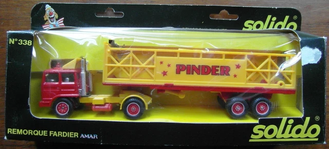 VINTAGE SOLIDO 338 Remorque Fardier Pinder Circus lorry. Boxed. £13.72 ...