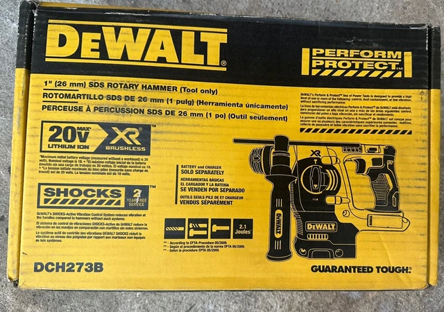 DEWALT DCH273B LI-ION Battery Powered Rotary Hammer Drill 1” Chuck ...