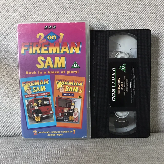 FIREMAN SAM 2 On 1 - Bbc Vhs Video - Back In A Blaze Of Glory ...