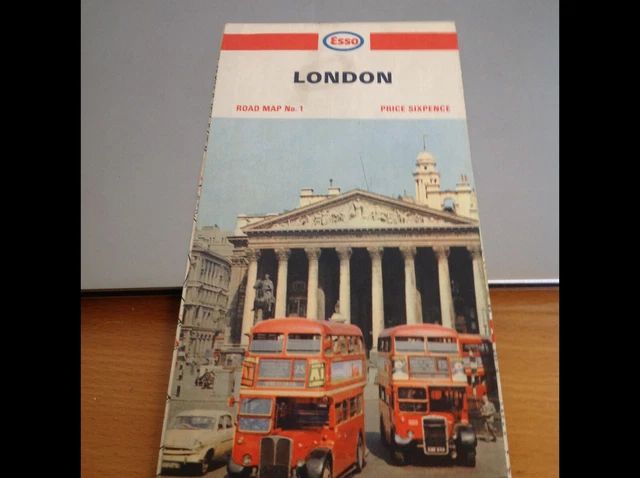 VINTAGE 1966 ESSO London Map (Road Map No1) £14.00 - PicClick UK