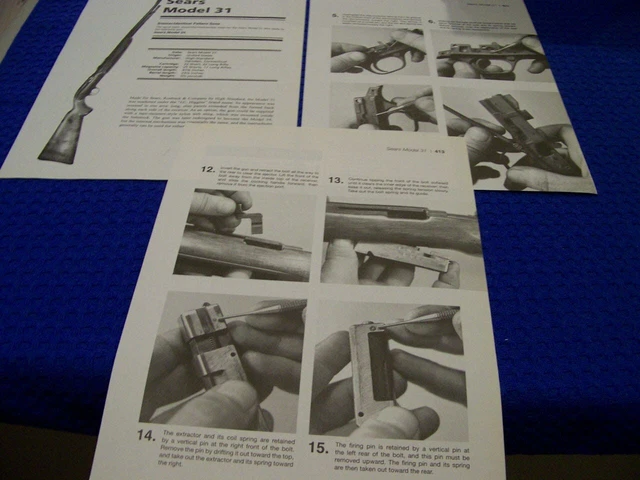 SEARS MODEL 31 (.22 Lr) Rifle...disassembly/Strip & Details (725Mm) £7. ...