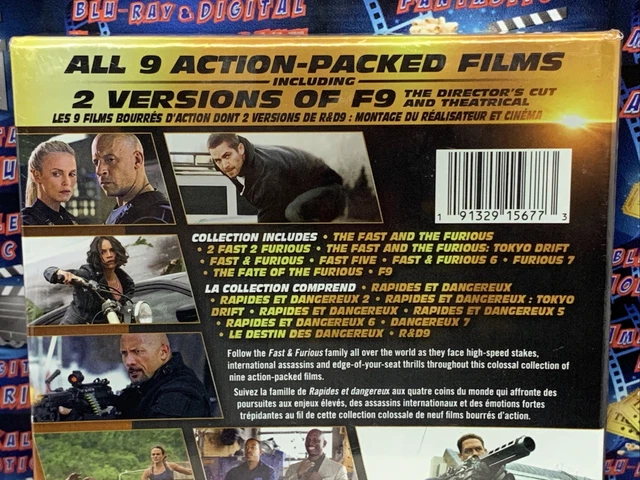 NEW FAST & Furious 9 Movie Collection DVD SEALED Bilingual Canada 2 ...