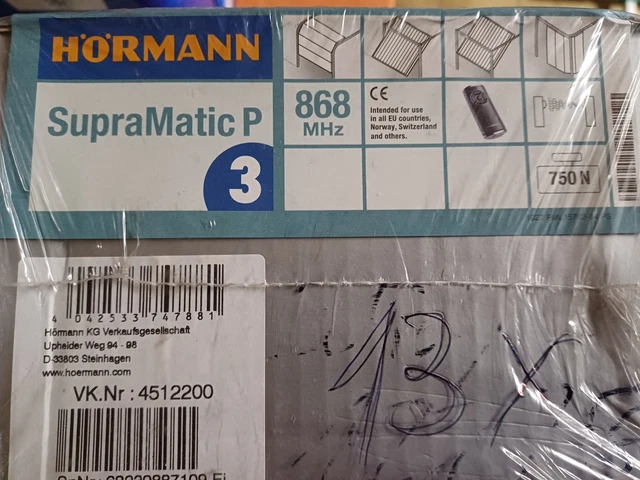 HÖRMANN SUPRAMATIC P Garagentorantrieb Serie 3 BiSecur ...