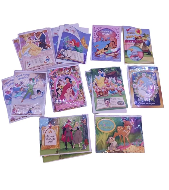 DISNEY STORY BOOK Birthday Card Snow White The Little Mermaid Character ...