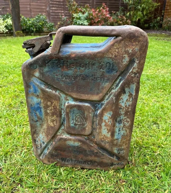 WW2 GERMAN JERRY Can 1940 Dated Original Finish Marked "Military Forces ...