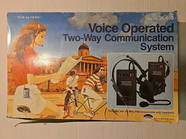 VINTAGE REALISTIC VOICE Operated Two-Way Communication System 49MHz FM ...