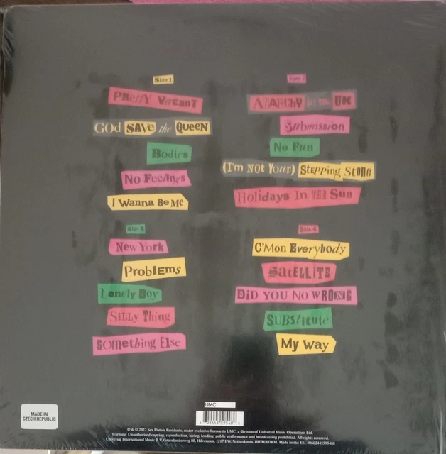 Original Recordings By Sex Pistols Record 2022 Double Album New