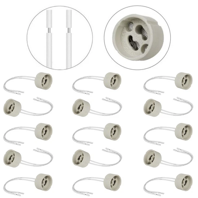 LIGHT ACCESSORY RECESSED Spotlights Holder Fitting Wire Socket 10/15pcs ...