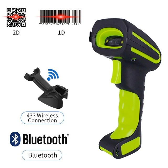 JR RUGGED INDUSTRIAL Barcode Scanner Handheld Cordless Barcode Reader ...
