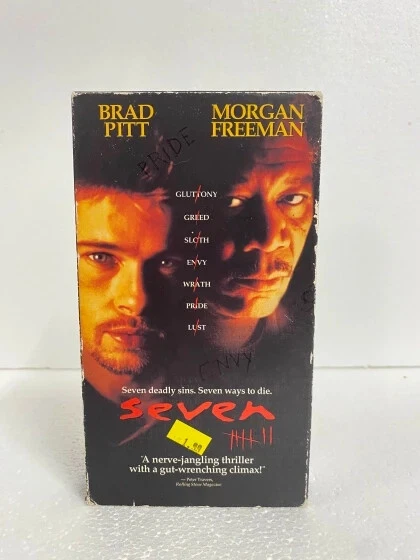 SEVEN (VHS, 1996) Brad Pitt, Morgan Freeman £2.29 - PicClick UK