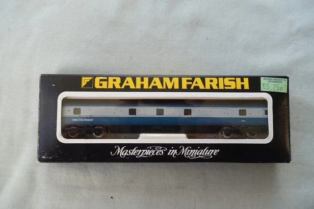 GRAHAM FARISH N GAUGE 0765 75ft Mk IIIa BOGIE COACH SLEEPER BLUE/GREY ...
