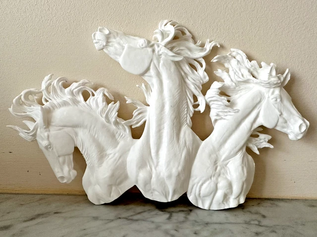 GORGEOUS ARTIST RESIN Horse Medallion The Three Muses by Minkiewicz ...