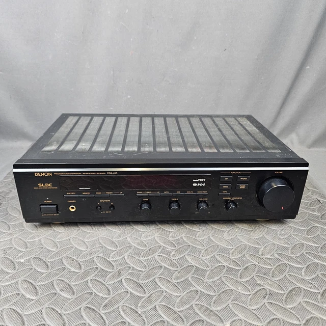 DENON DRA-455 STEREO Receiver AM FM RDS Phono Input SLDC Home Audio ...