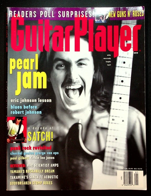 VINTAGE GUITAR PLAYER Magazine January 1994 Pearl Jam Mike McCready ...