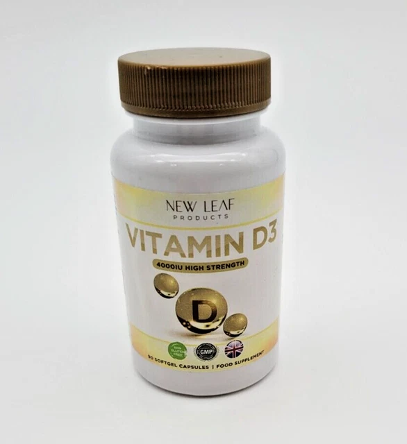NEW LEAF VITAMIN D3 90 Soft Gel Capsules Food Supplements EXP 02/24 £12 ...