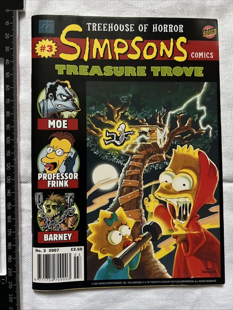 SIMPSONS 2007 BART Simpson’s Treehouse of Horror - Bongo Issue 3 Treasure Trove £2.79 - PicClick UK