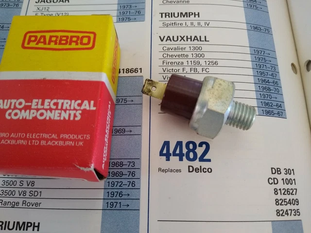OIL PRESSURE SWITCH - Fits: Rover P4 60 75 80 90 100 110 & P5 (1959-67 ...