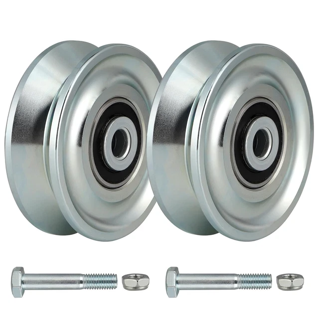 3 IN V-GROOVE Wheel, Slide Gate Wheel with Double Bearings, Rolling ...