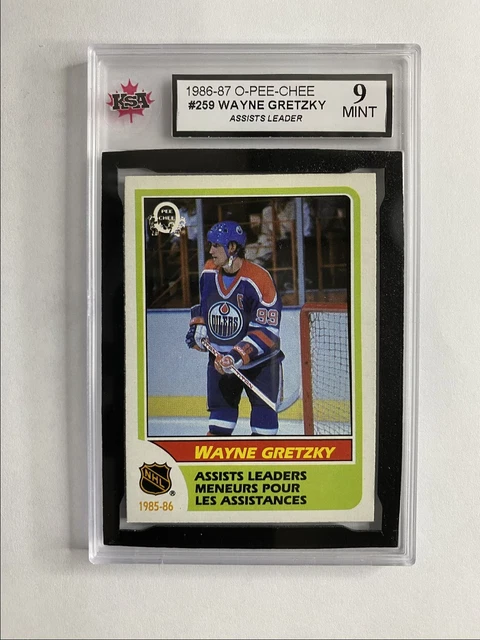 1986-87 O-PEE-CHEE ASSISTS Leader Wayne Gretzky Oilers #259 Ksa 9 Mint $25.00 - PicClick CA