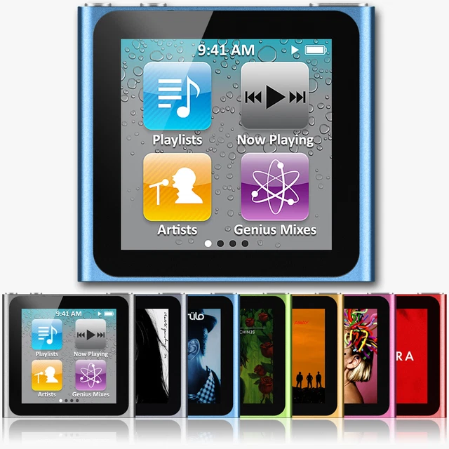 BRAND NEW! APPLE iPod Nano 6 Red/Green/Silver/Grey/Orange 8GB 16GB 1YR ...