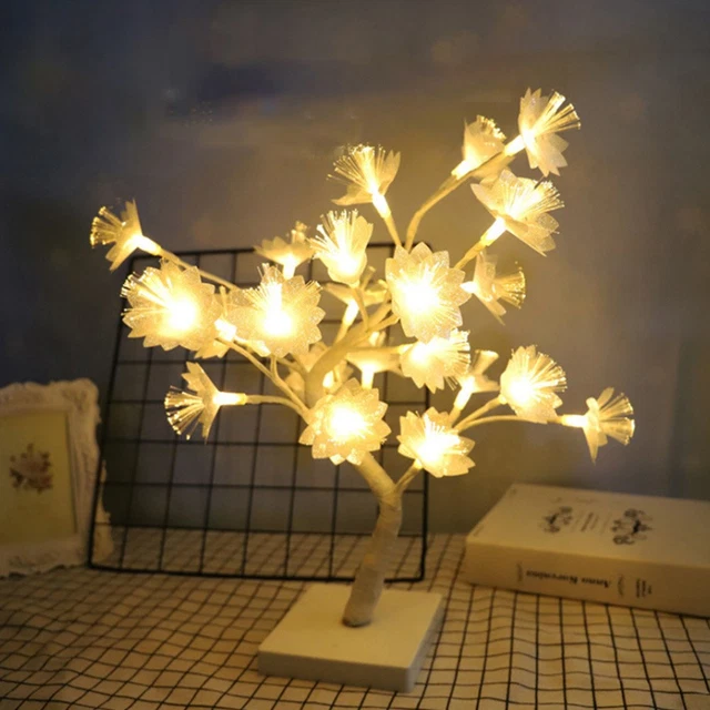 CREATIVE TREE SHAPE Night Lamp USB Charging Desktop Night Light (No ...