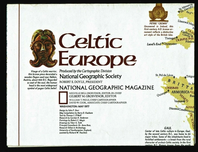 NATIONAL GEOGRAPHIC CELTIC Europe Map May 1977 $17.37 - PicClick AU