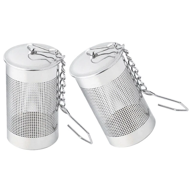 2 PCS LOOSE Tea Infuser Stainless Steel Seasoning Strainer Metal £7.59 ...