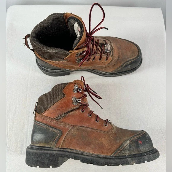 RED WING BRNR XP 6 Inch Waterproof Safety Toe Boot in Brown Size 8 £81. ...