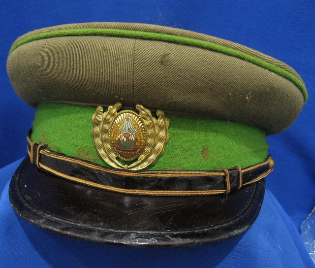 VINTAGE ROMANIA ARMY OFFICER VISOR CAP+BADGE used $38.95 - PicClick