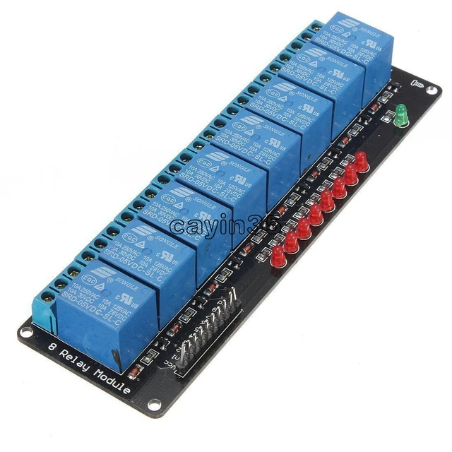 8 CHANNEL 5V Relay Module Shield for Arduino Meage 2560 1280 ARM PIC ...