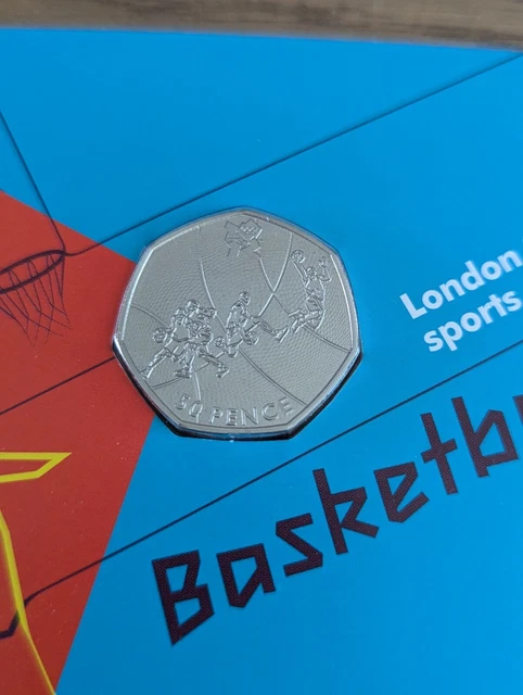 LONDON 2012 OLYMPIC BUNC X4 50p Coins (Basketball Athletics Equestrian ...