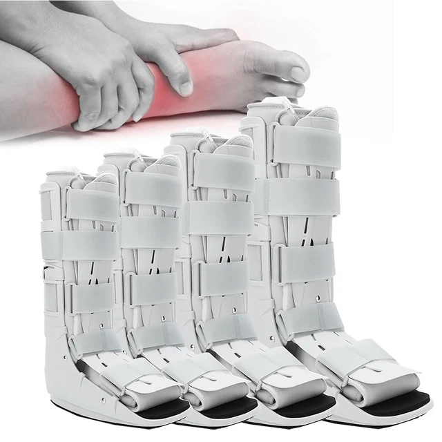 FOAM PNEUMATIC WALKING Boot Ankle Strap Support Foot Orthosis Plantar ...