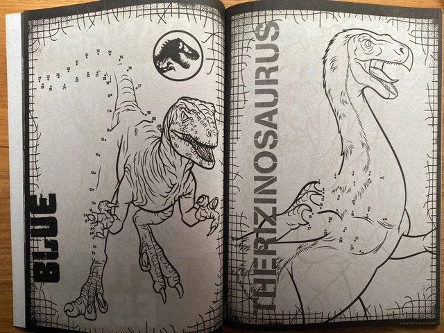JURASSIC WORLD DOT to Dot Colouring / Activity Book - 80 p - lots of ...