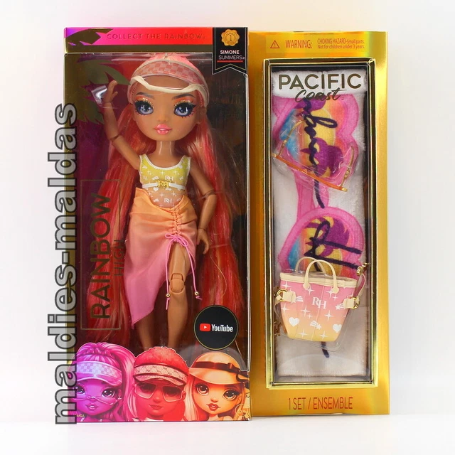 RAINBOW HIGH PACIFIC Coast Fashion Doll Simone Summers 578383EUC NEU ...